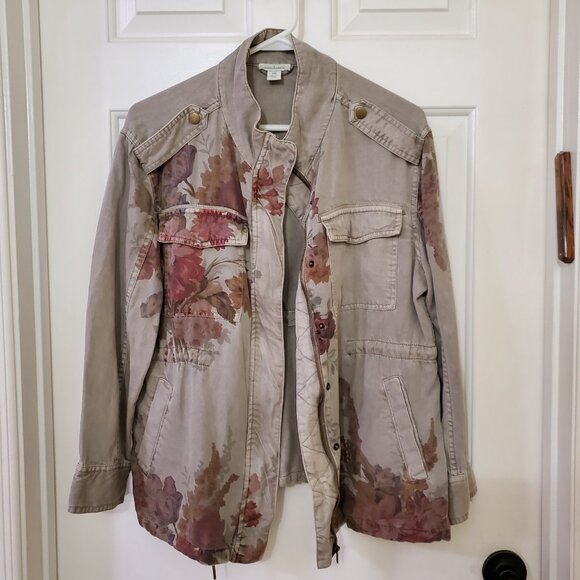 Sundance | Jackets & Coats | Sundance Rochelle Floral Taupe Jacket ...